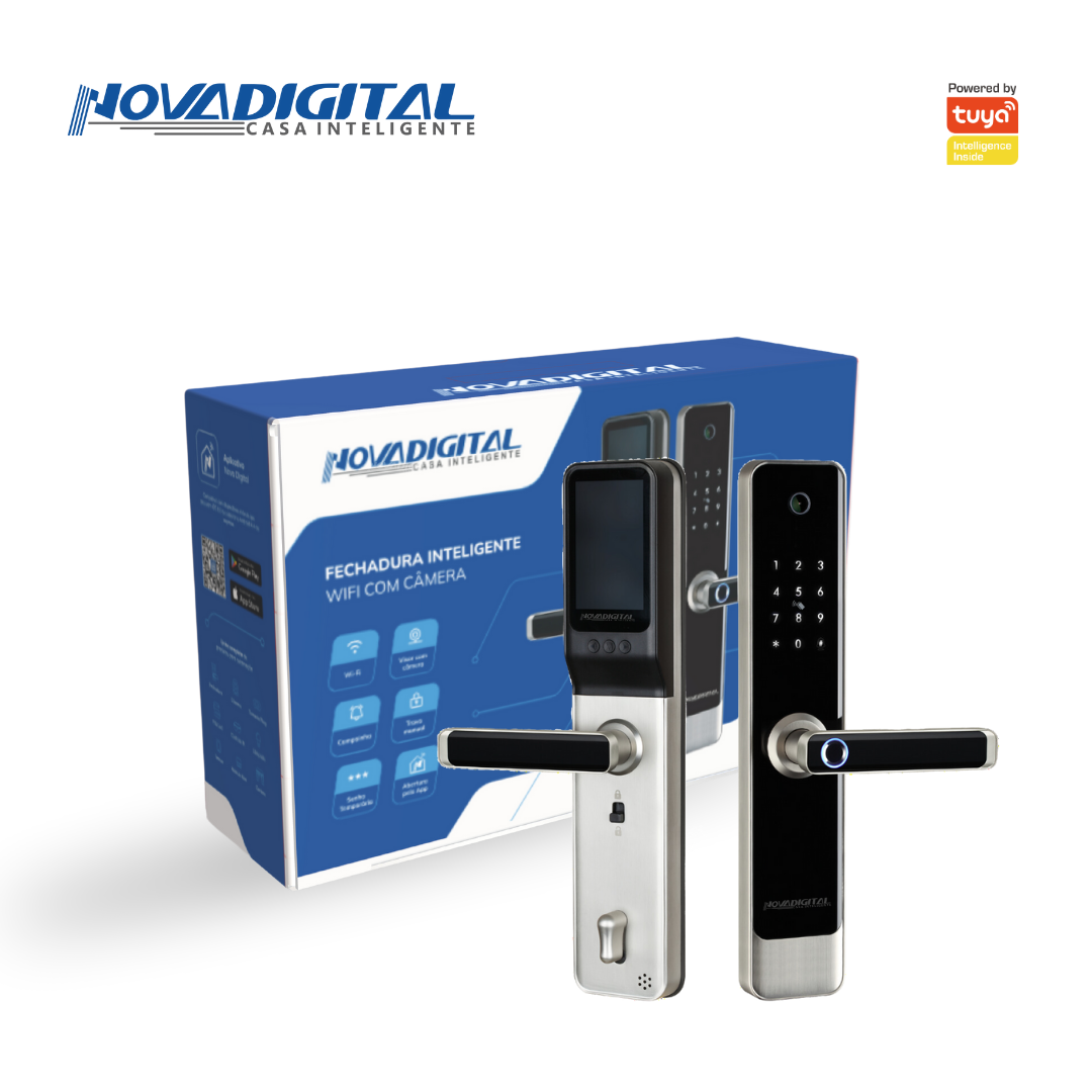 Fechadura com câmera inteligente Wi-Fi - Novadigital Smart